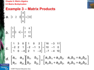 Chapter 6 - Matrix Algebra | PPT