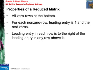 Chapter 6 - Matrix Algebra | PPT