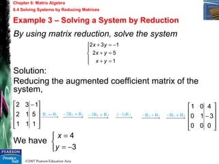 Chapter 6 - Matrix Algebra | PPT