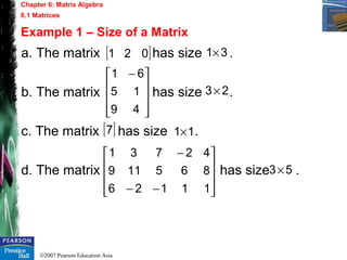 Chapter 6 - Matrix Algebra | PPT