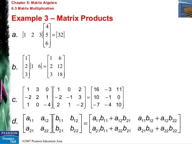 Chapter 6 - Matrix Algebra