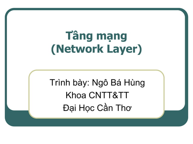 Chapter6 network layer | PDF