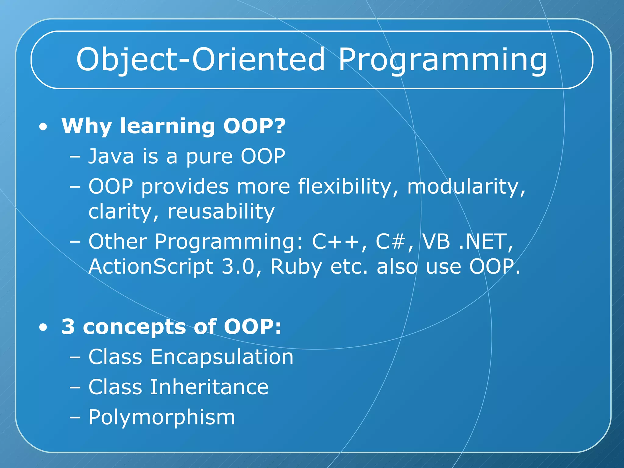 Chapter 6 Oop Revision Ppt Programming Languages Computing