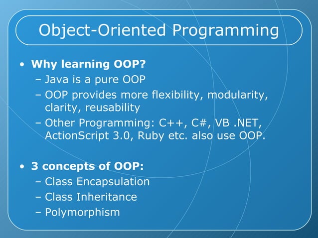 Chapter 6 OOP (Revision) | PPT