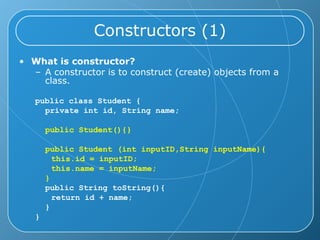 Chapter 6 OOP (Revision) | PPT