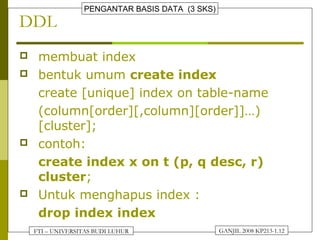 Chapter 6 perintah ddl | PPT