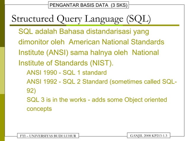 Chapter 6 perintah ddl | PPT
