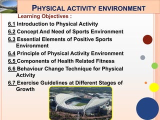 Chapter 6 Physical Activity Environment | PPTX