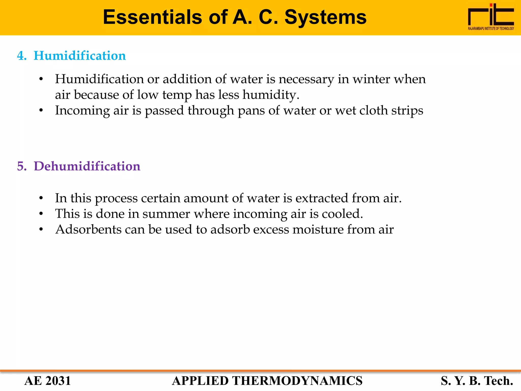 Chapter 6 Psychrometry & Air-Conditioning | PDF
