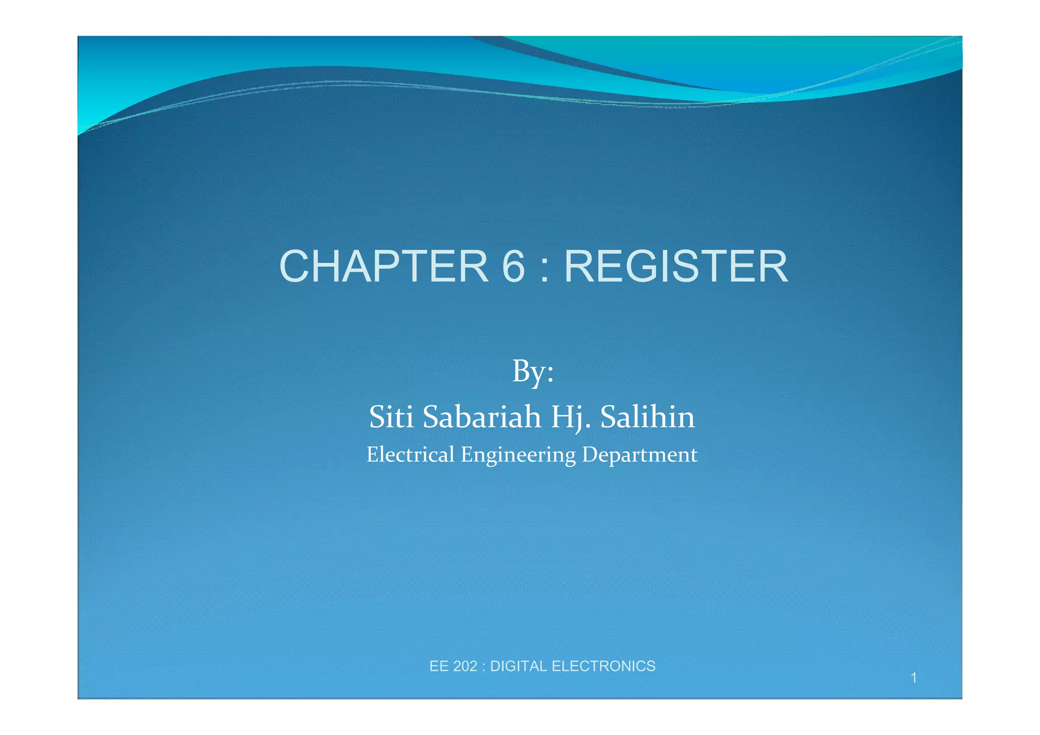 Chapter 6 register | PDF