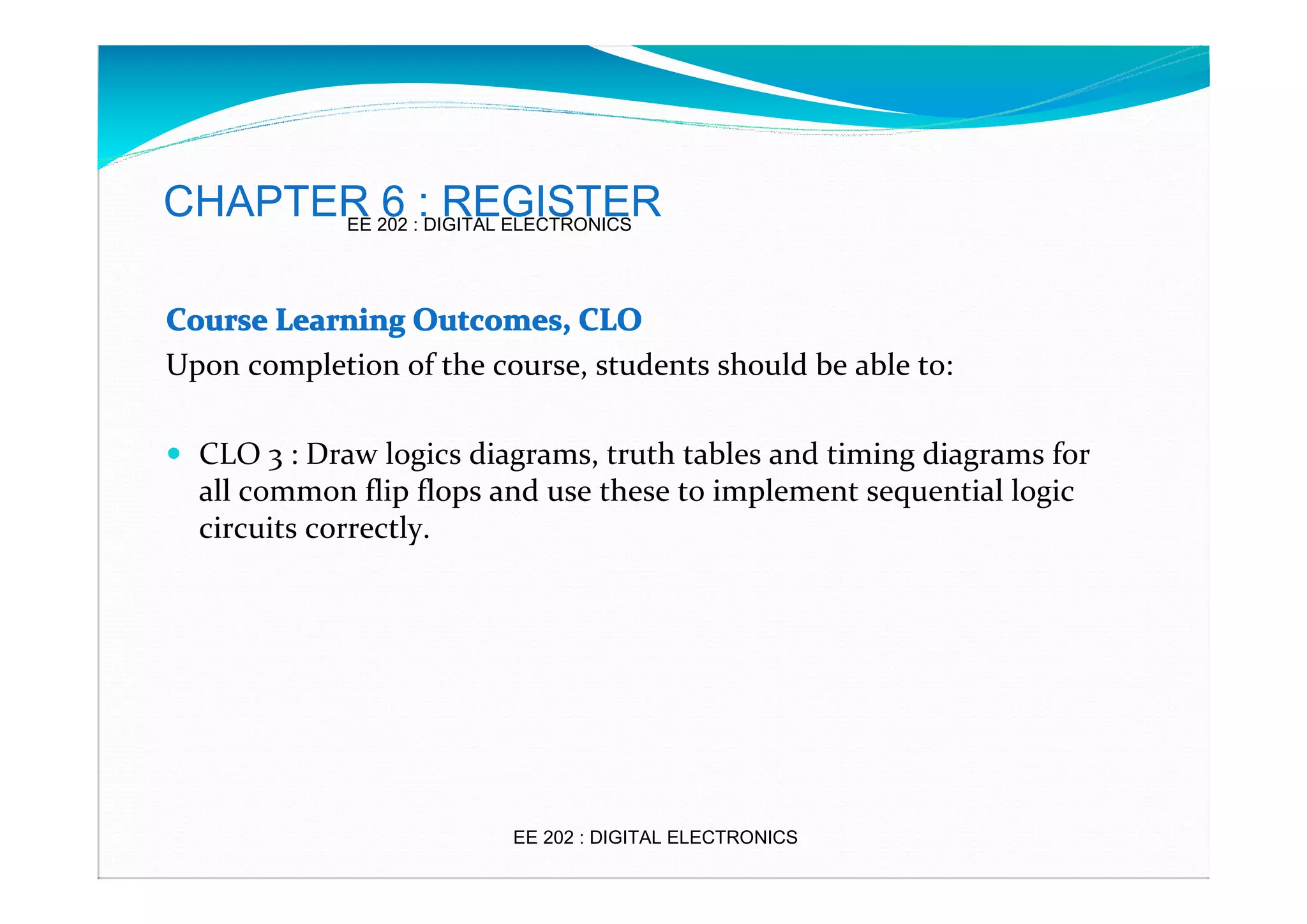 Chapter 6 register | PDF