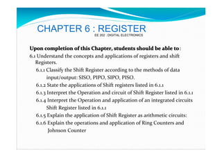 Chapter 6 register | PDF