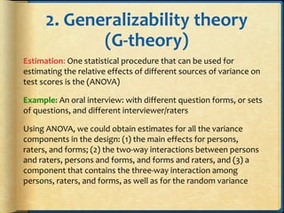 Reliability in Language Testing | PPT