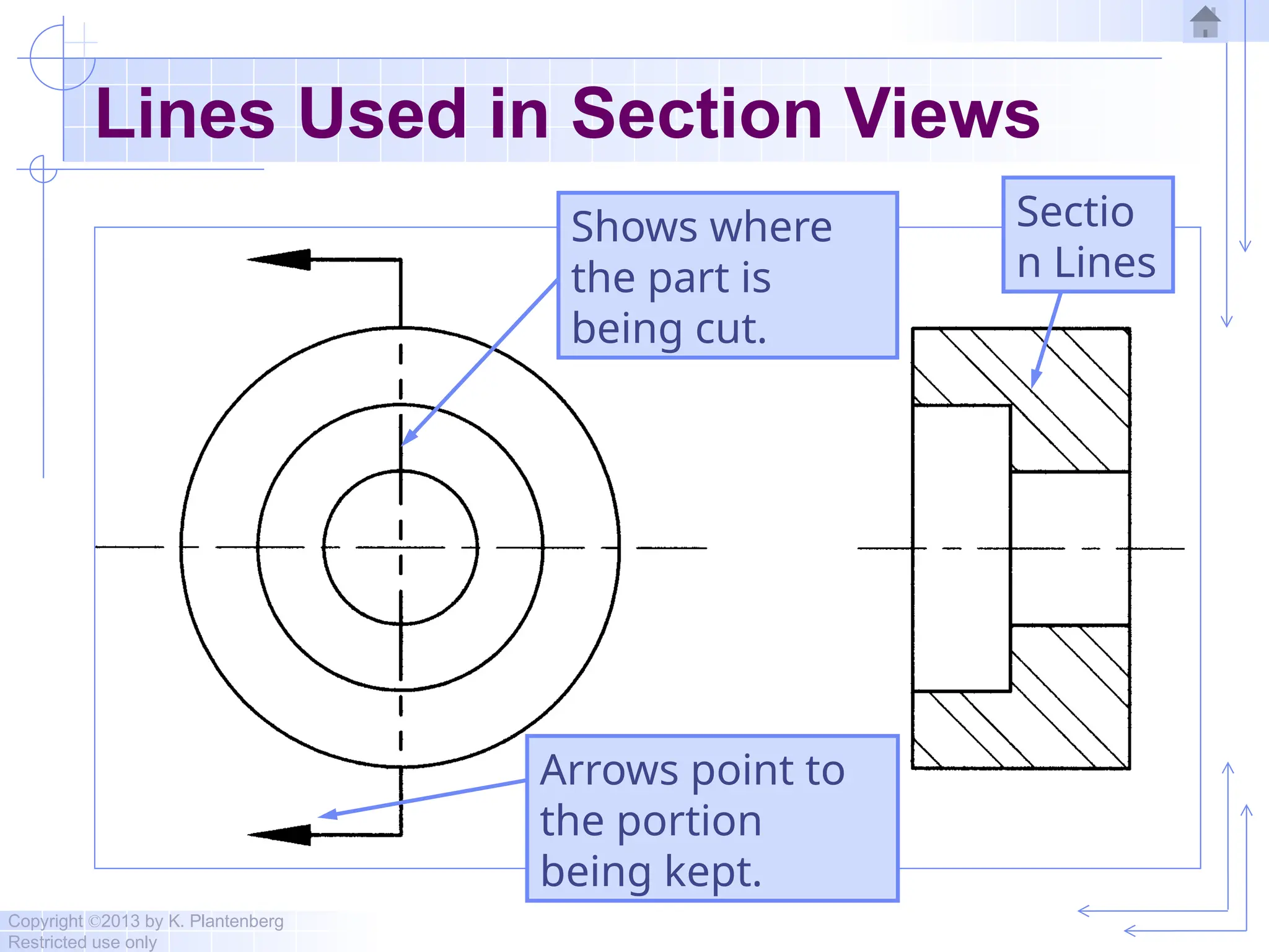 Chapter 6 - Sectioning - 2014.pptx Autocad Drawing Technics | PPTX