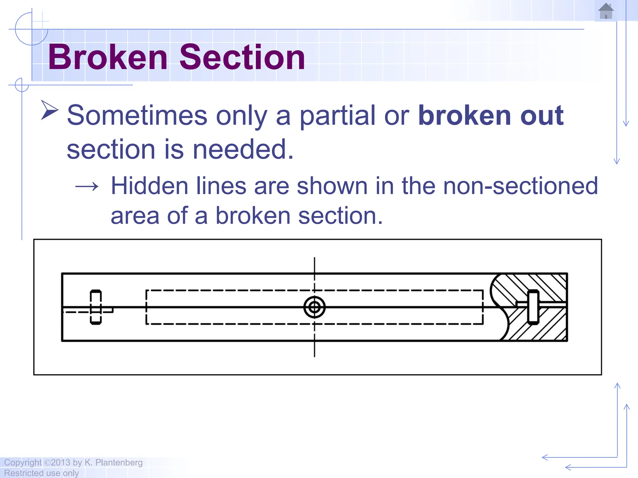 Chapter 6 - Sectioning - 2014.pptx Autocad Drawing Technics | PPTX