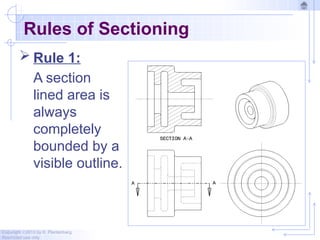 Chapter 6 - Sectioning - 2014.pptx Autocad Drawing Technics | PPTX