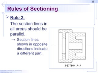 Chapter 6 - Sectioning - 2014.pptx Autocad Drawing Technics | PPTX