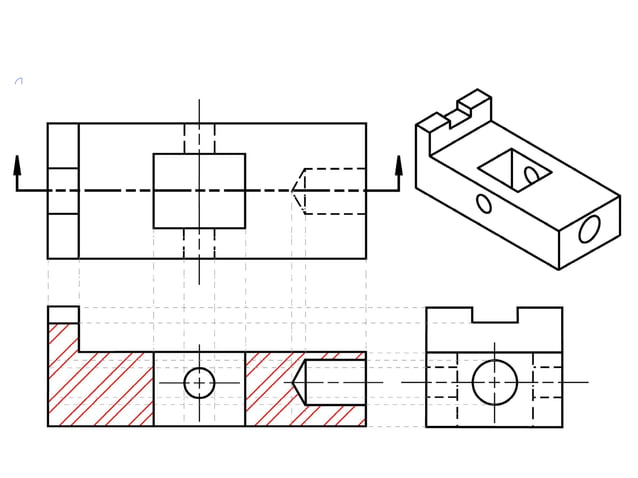 Chapter 6 - Sectioning - 2014.pptx Autocad Drawing Technics | PPTX
