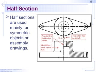 Chapter 6 - Sectioning - 2014.pptx Autocad Drawing Technics | PPTX