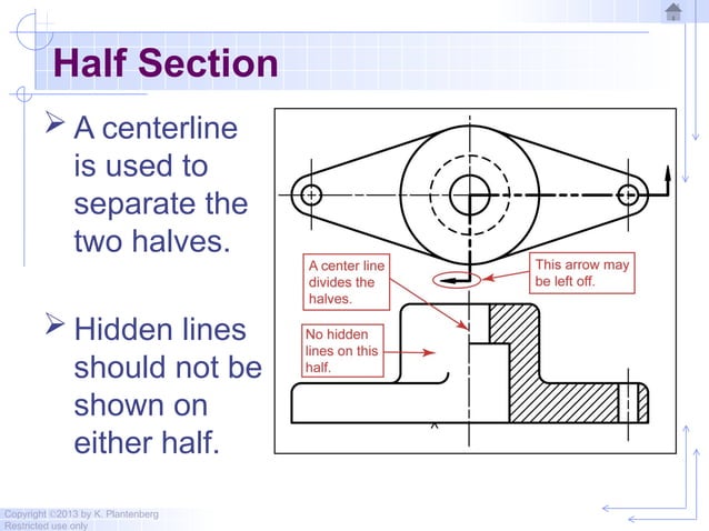 Chapter 6 - Sectioning - 2014.pptx Autocad Drawing Technics | PPTX