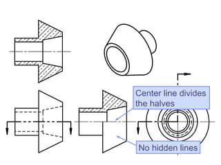 Chapter 6 - Sectioning - 2014.pptx Autocad Drawing Technics | PPTX