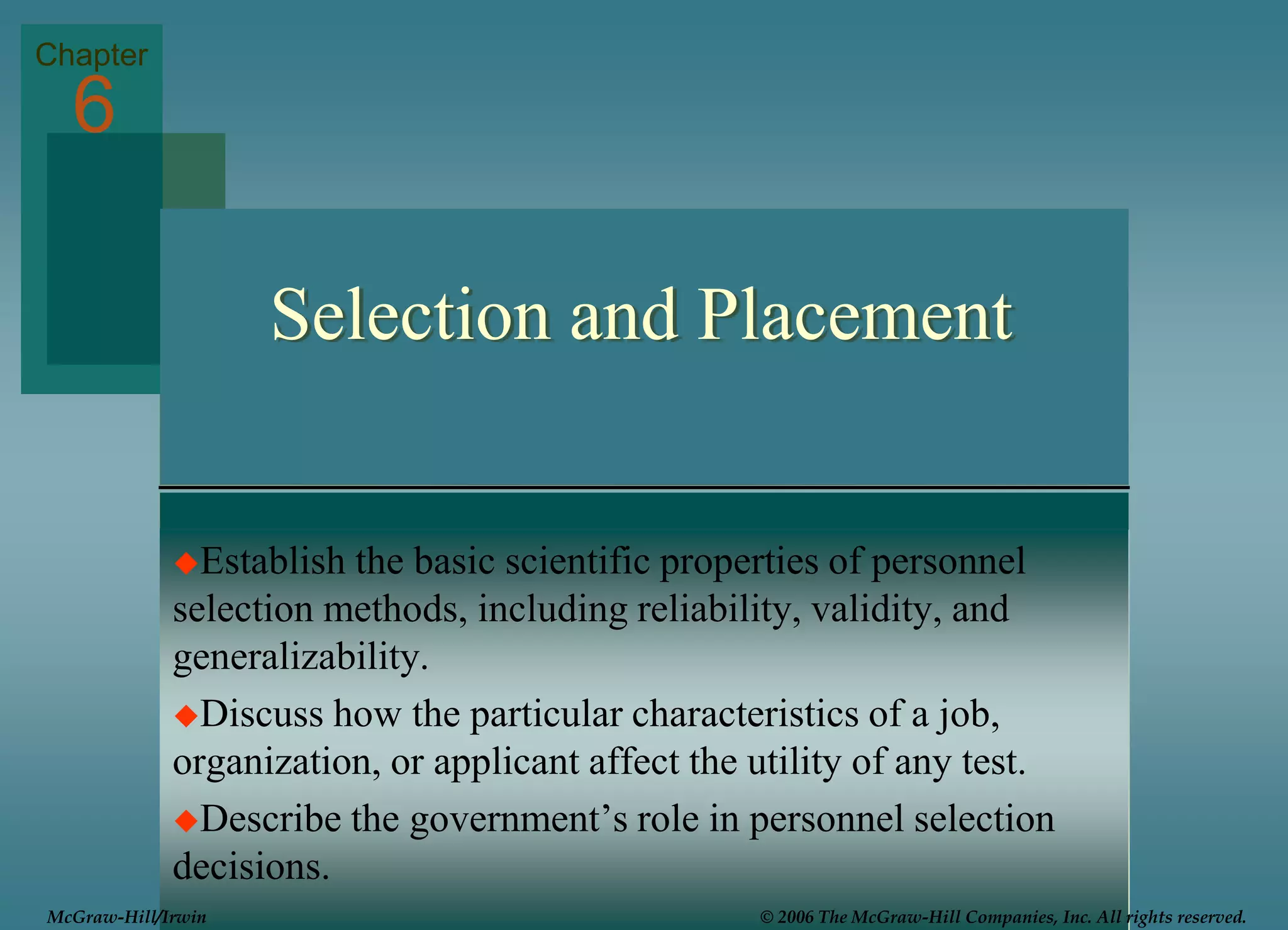 Chapter 6-Selection-and-Placement.pptx | Resume Writing and Advice | Job Search