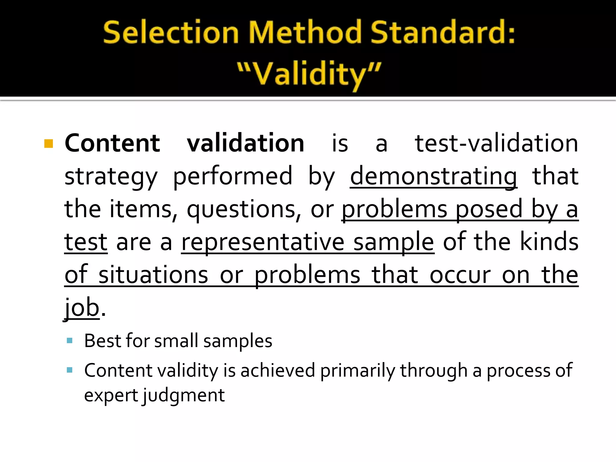 Chapter 6 - Selection and Placement | PPTX