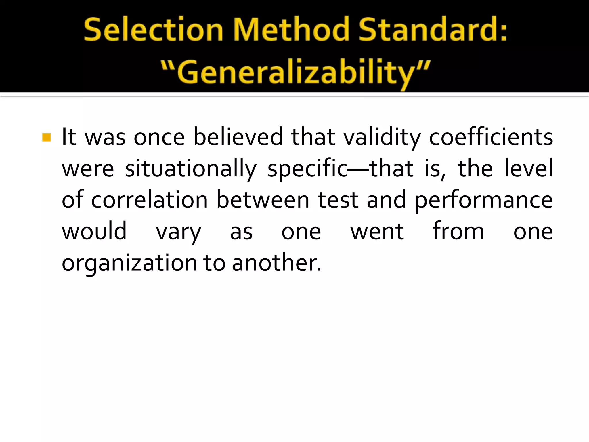 Chapter 6 - Selection and Placement | PPTX