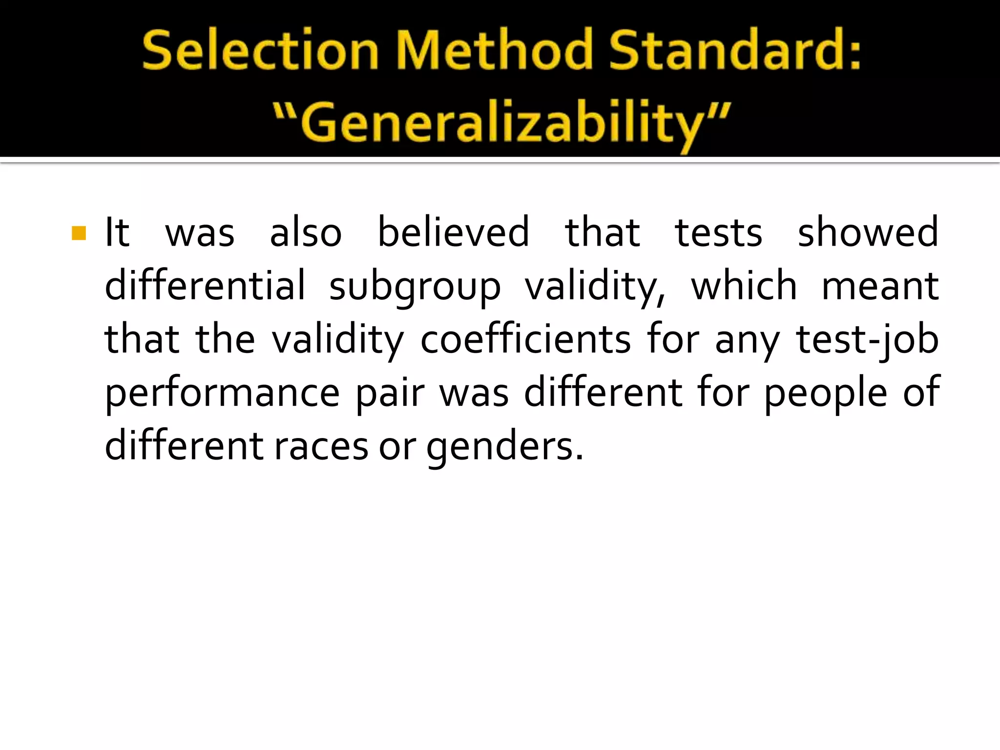 Chapter 6 - Selection and Placement | PPTX