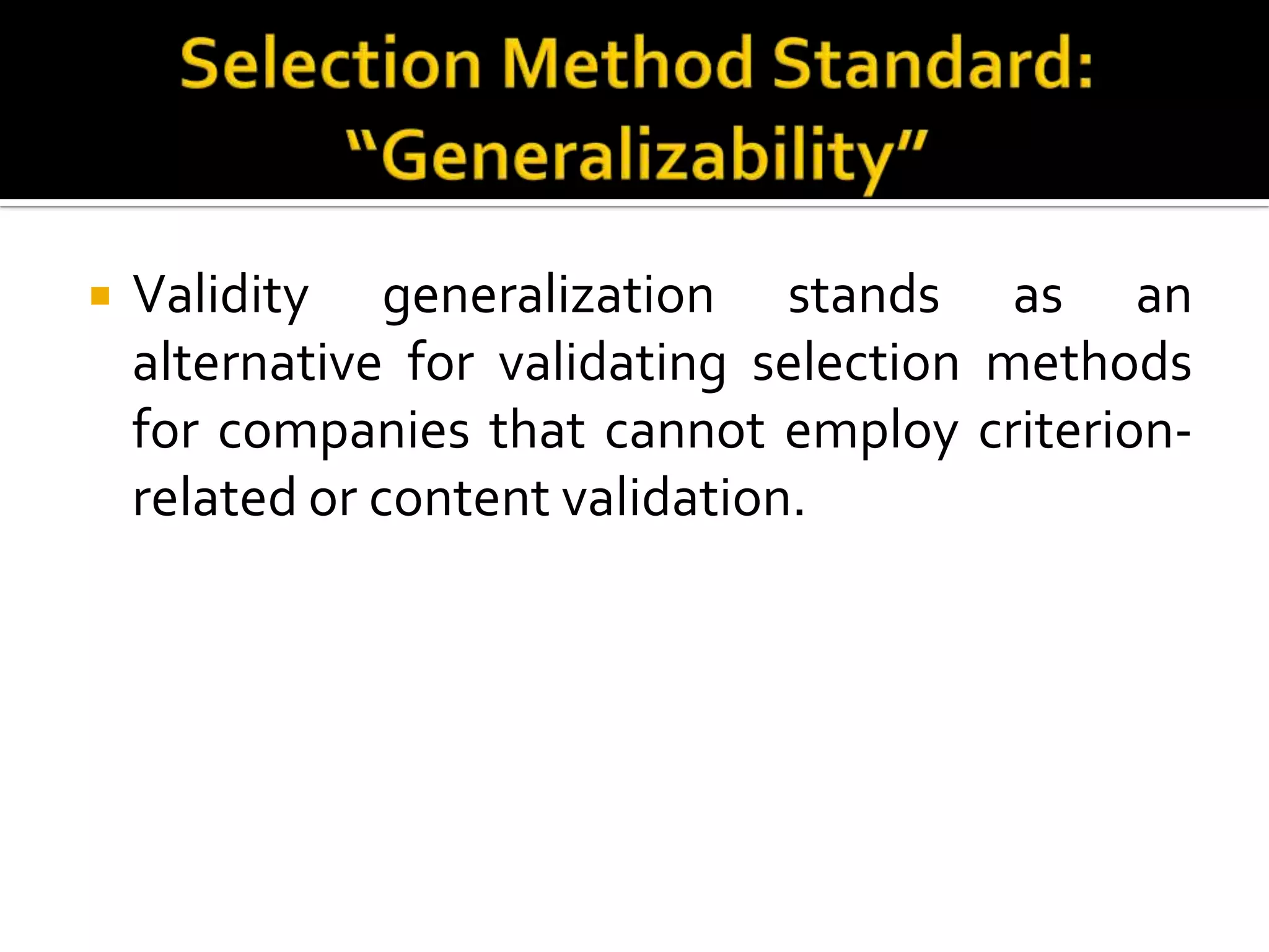 Chapter 6 - Selection and Placement | PPTX