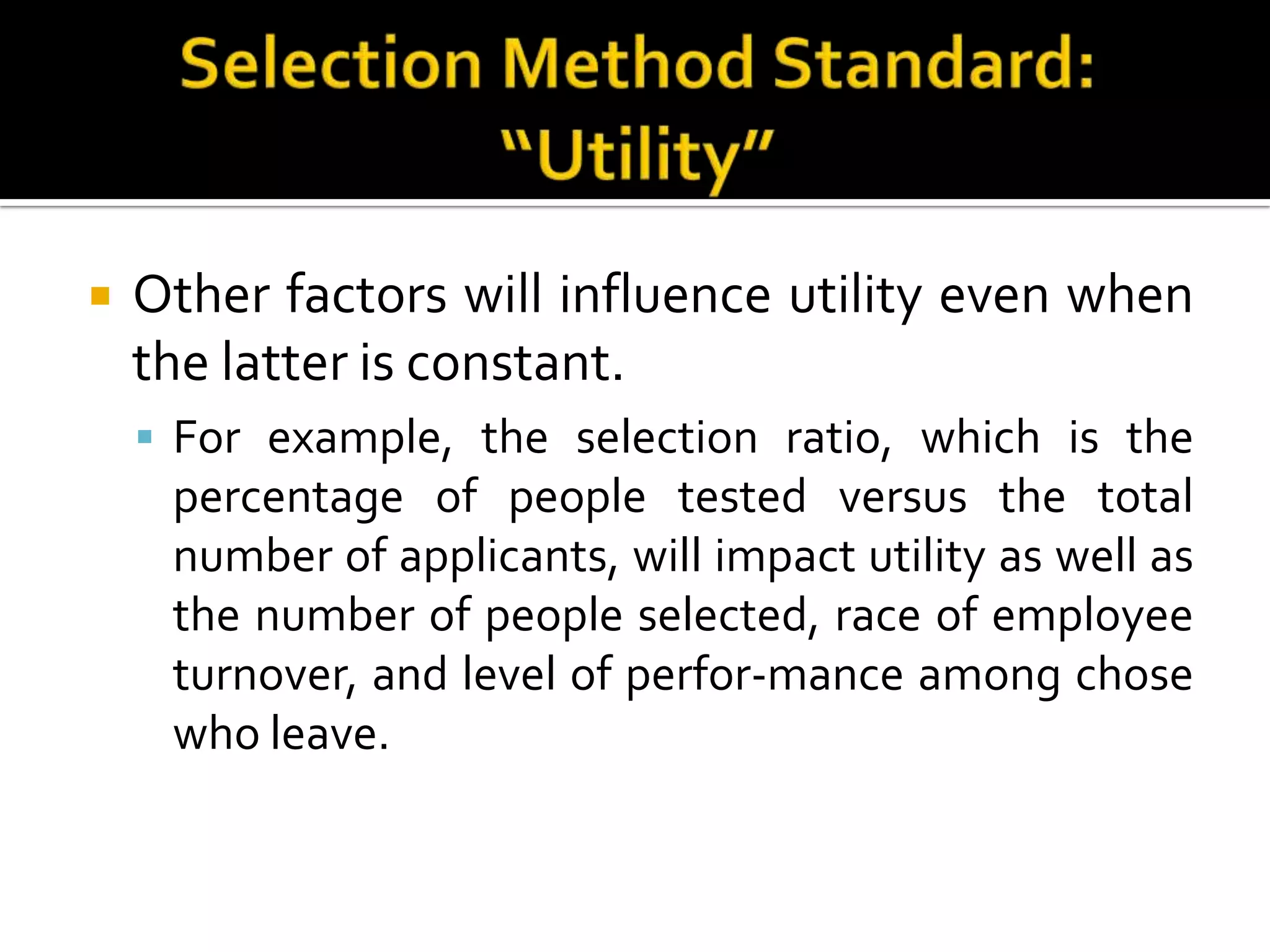 Chapter 6 - Selection and Placement | PPTX