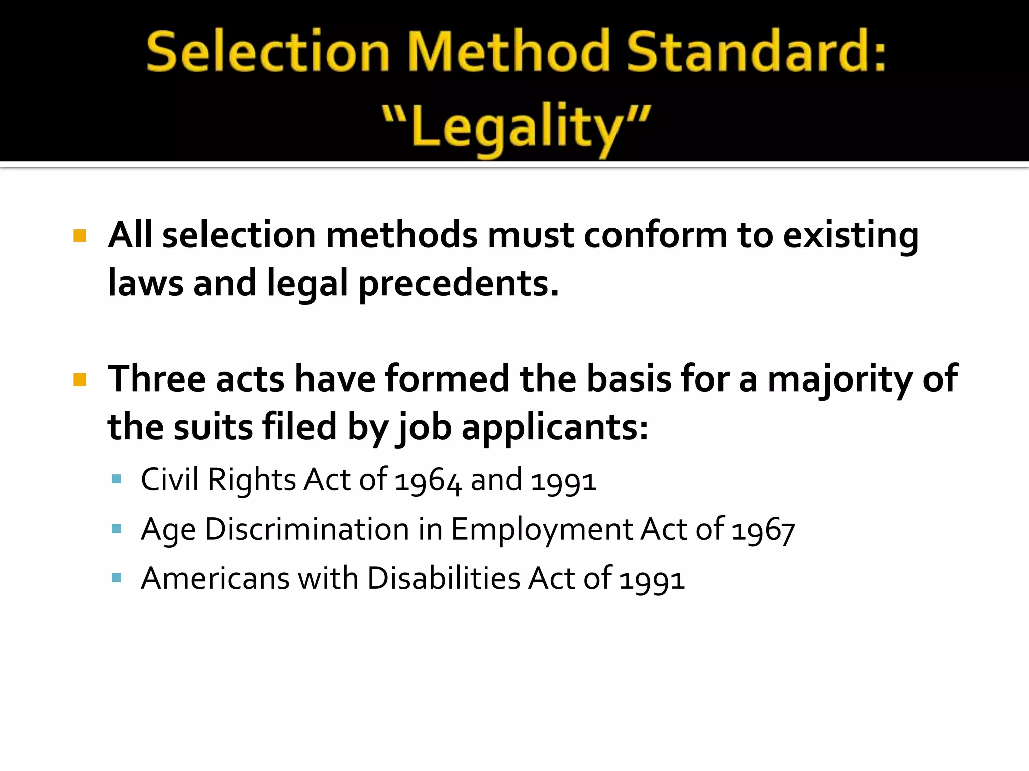 Chapter 6 - Selection and Placement | PPTX