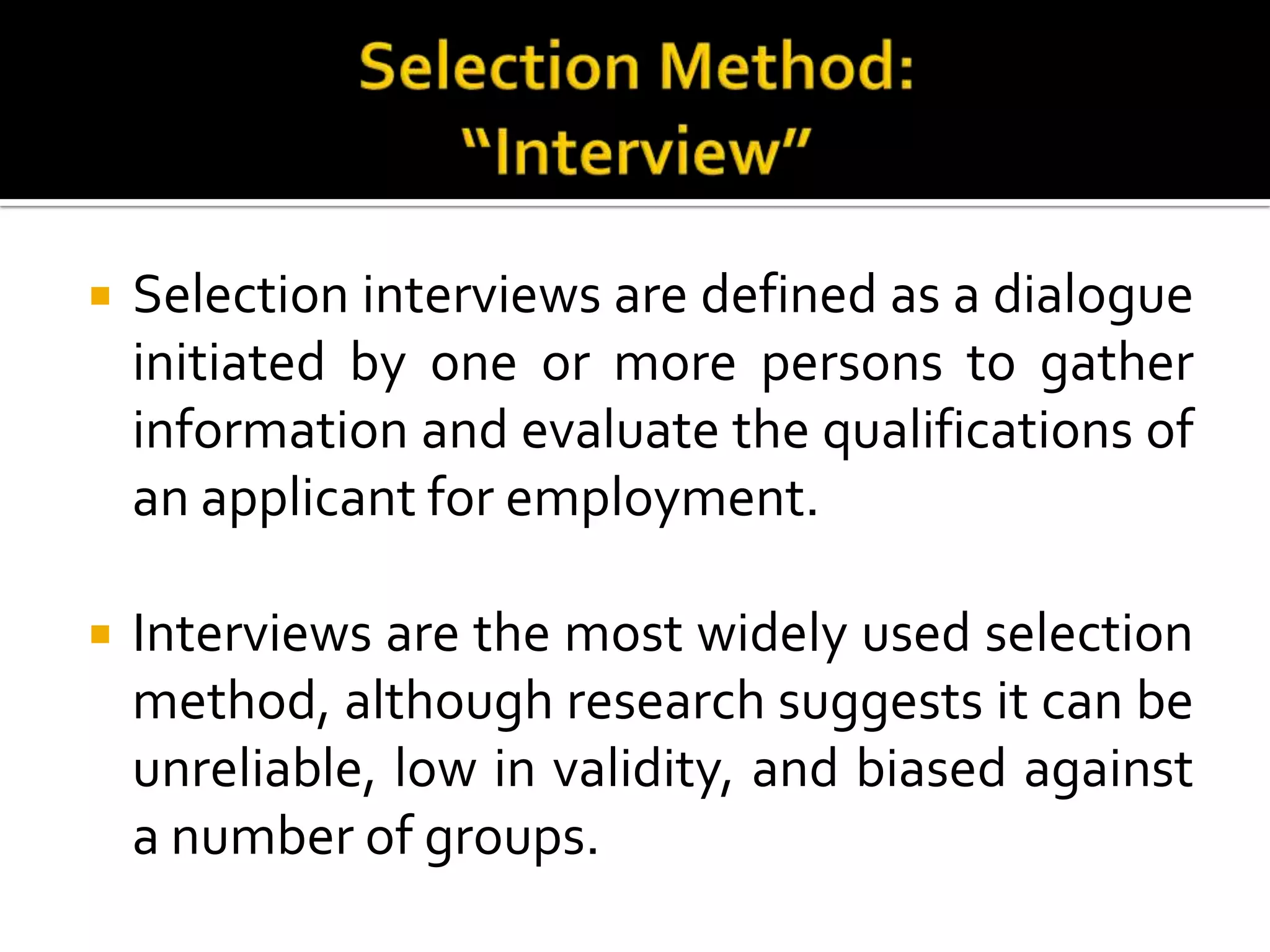 Chapter 6 - Selection and Placement | PPTX