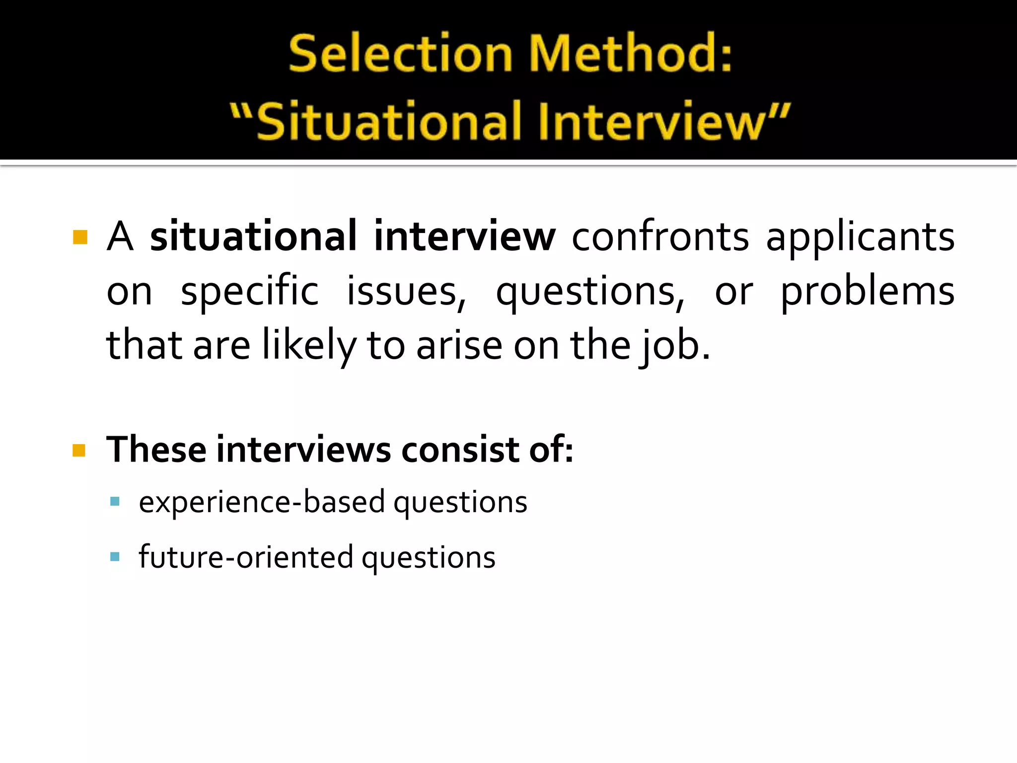 Chapter 6 - Selection and Placement | PPTX