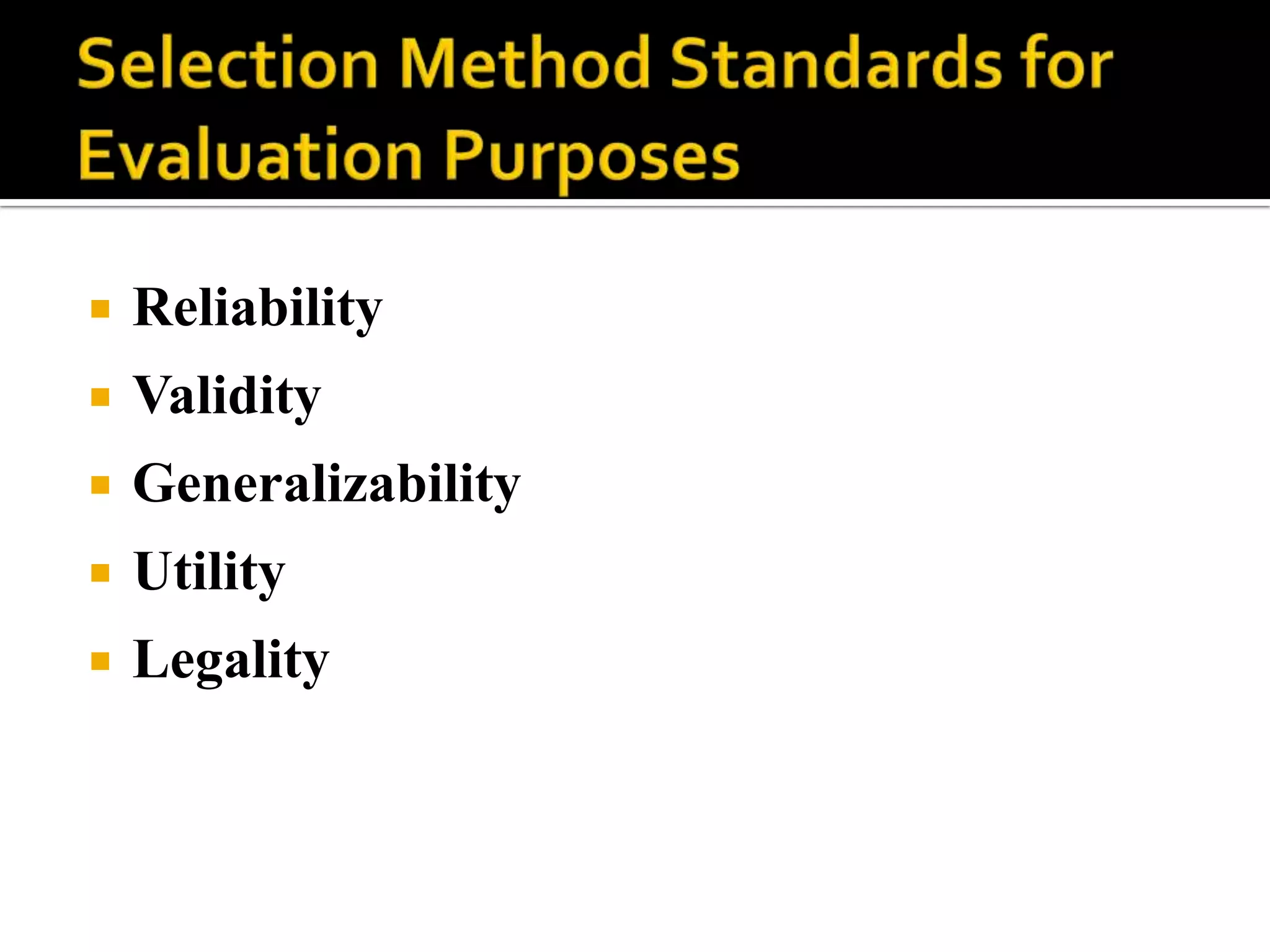 Chapter 6 - Selection and Placement | PPTX