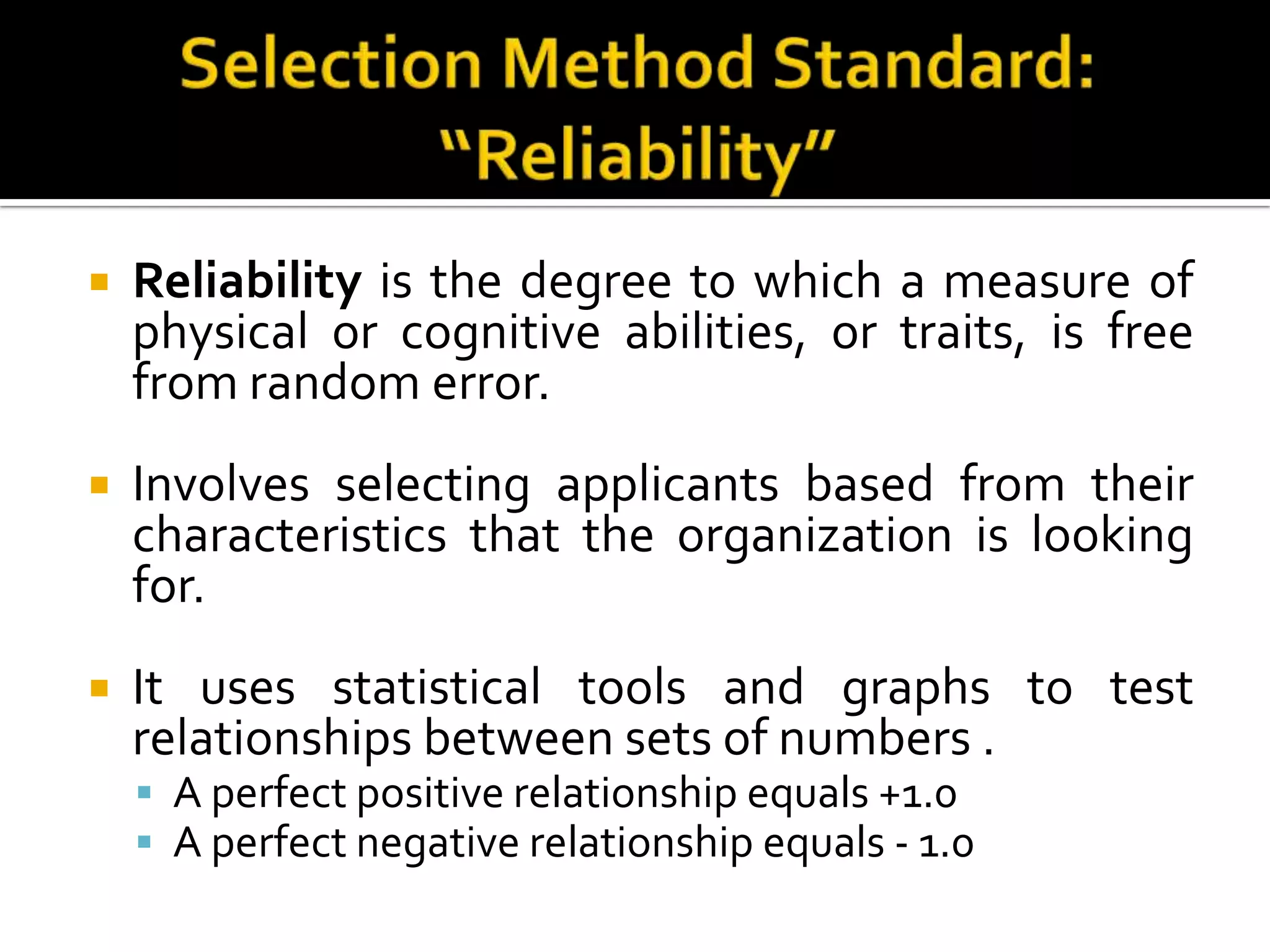 Chapter 6 - Selection and Placement | PPTX