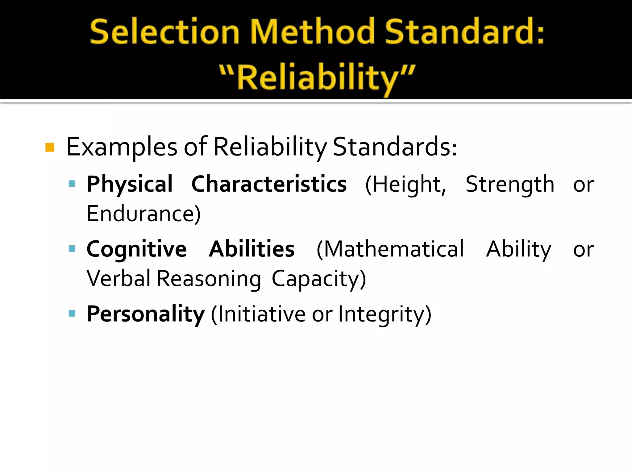Chapter 6 - Selection and Placement | PPTX