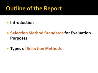 Chapter 6 - Selection and Placement | PPTX