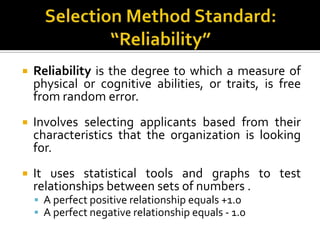 Chapter 6 - Selection and Placement | PPTX