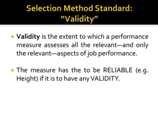 Chapter 6 - Selection and Placement | PPTX