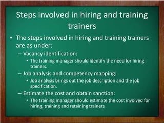 Selection & Training of Trainers | PPTX