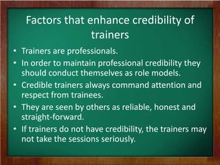 Selection & Training of Trainers | PPTX