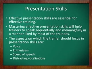 Selection & Training of Trainers | PPTX