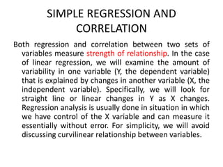 Chapter 6 simple regression and correlation | PPTX