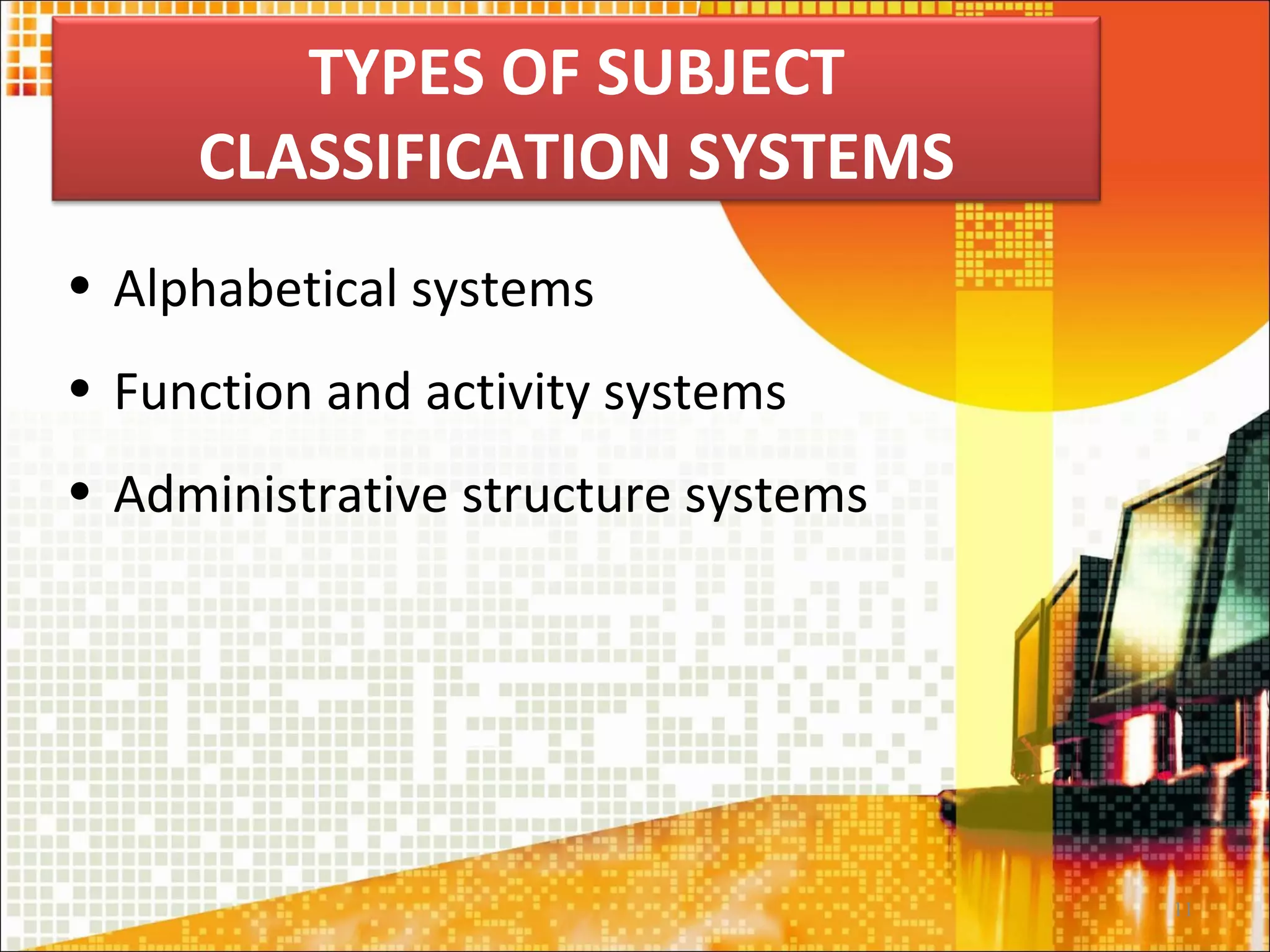 Chapter 6 subject classification operation | PPT