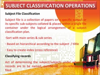 Chapter 6 subject classification operation | PPT