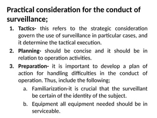 Fundamentals in Criminal Investigation; CDI1-CHAPTER 6- Surveillance.pptx