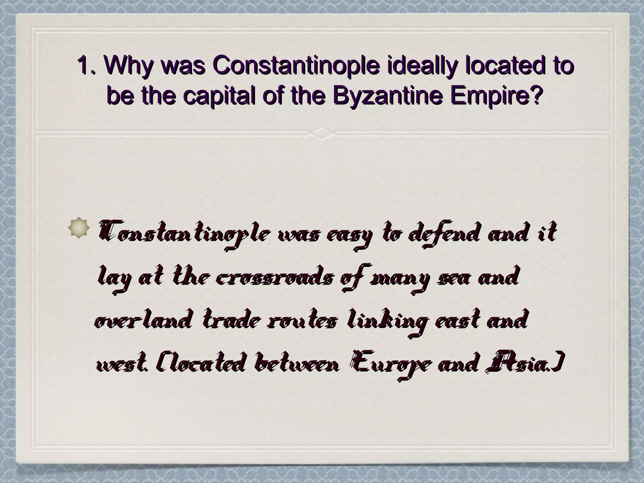 Chapter 6 the byzantine empire | PPT