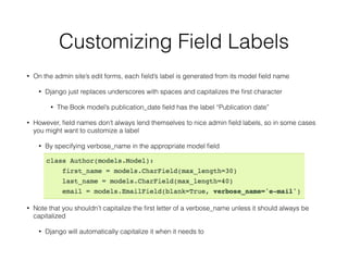 Chapter 6 the django admin site | PPT
