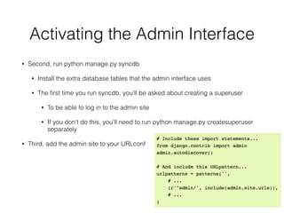 Chapter 6 the django admin site | PPT